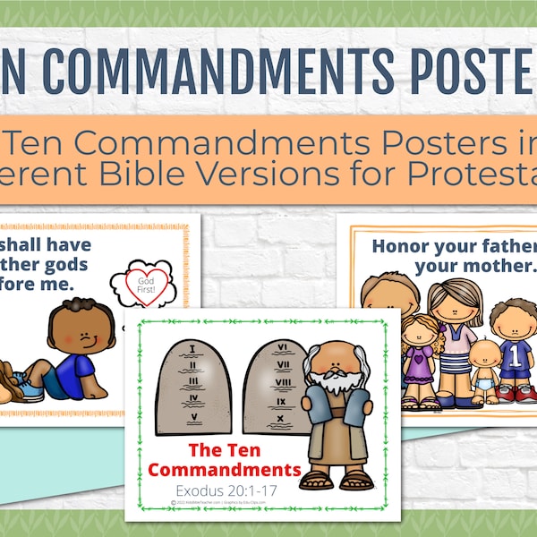 Ten Commandments Lesson Kids - Etsy