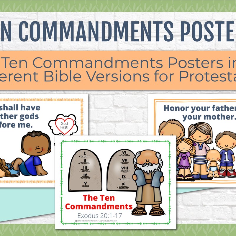 Ten Commandments Poster - Etsy
