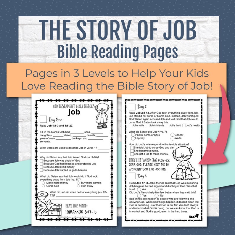 Job Bible Reading Plan, Story of Job Bible Lesson, Christian Homeschool ...