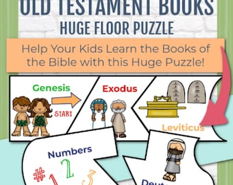 Books of the Bible Printable Memory Game Bundle, Learn Old & New ...