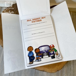 Father's Day Printable Activity Notebook for Kids, Sunday School Bible ...