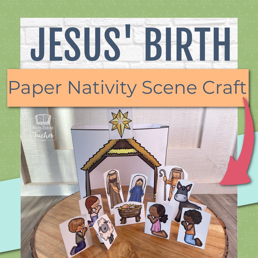 Story of Jesus Birth Sunday School Craft for Kids, Nativity Christmas ...