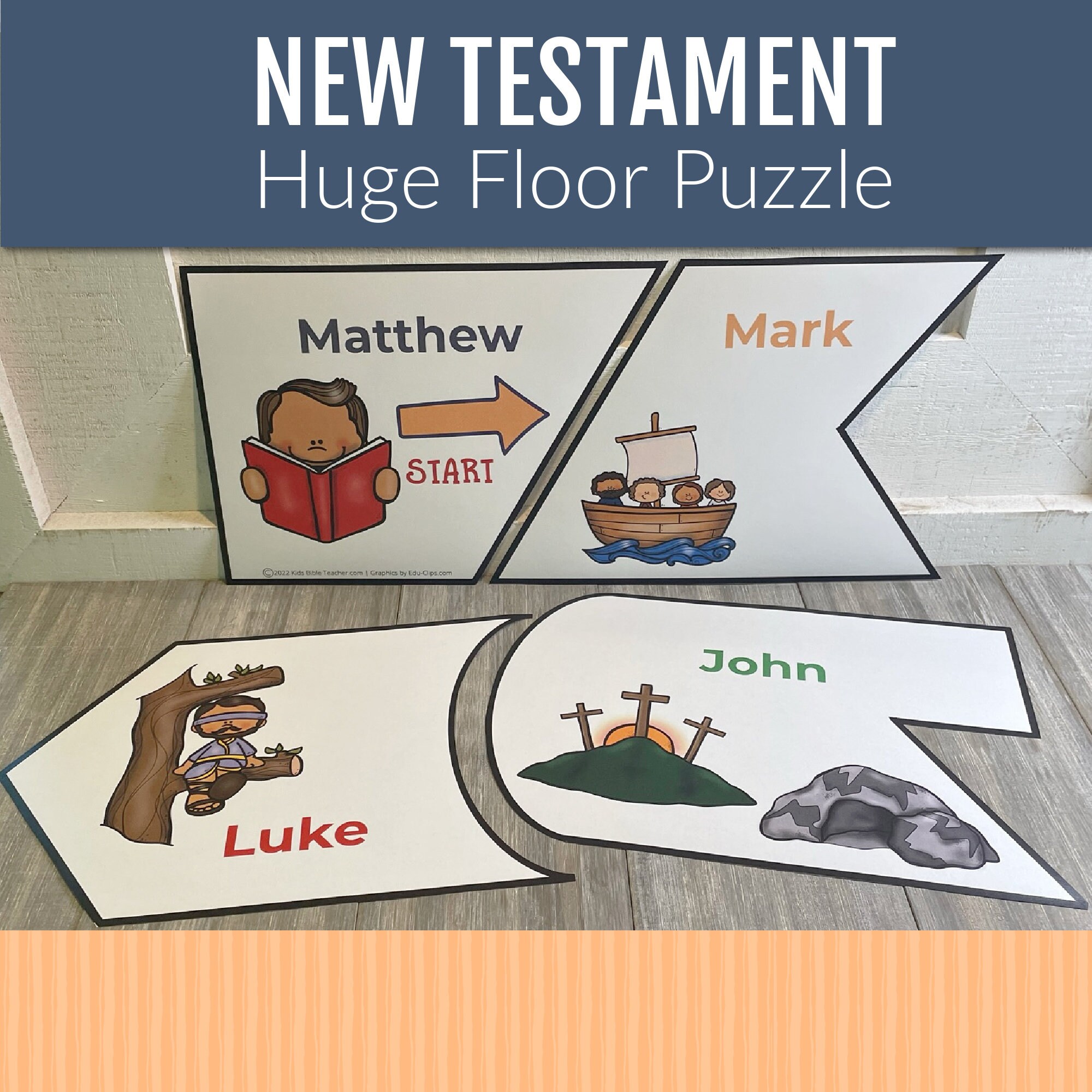 Books of the Bible, Bible Puzzle, New Testament Bible Game for Kids ...