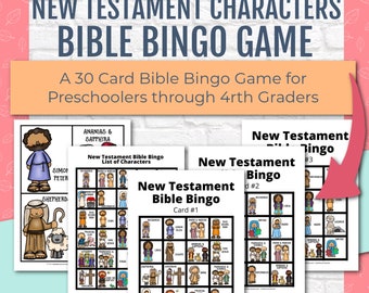 Old Testament Bible Games Bingo, Bible Study Games, Bible Trivia, Old ...