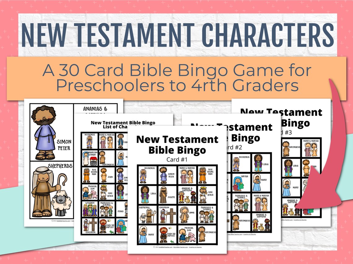 New Testament Bible Games Bingo, Bible Study Games, Bible Trivia, New ...