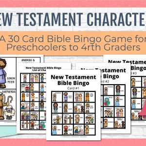 New Testament Bible Games Bingo, Bible Study Games, Bible Trivia, New ...