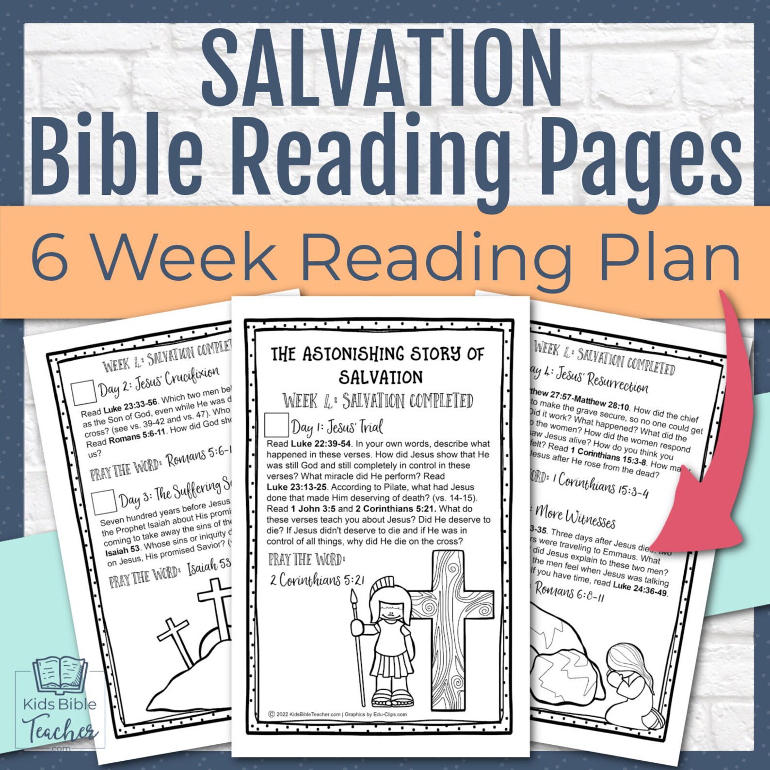 Kids Bible Study, Youth Bible Reading Plan, Printable Homeschool ...