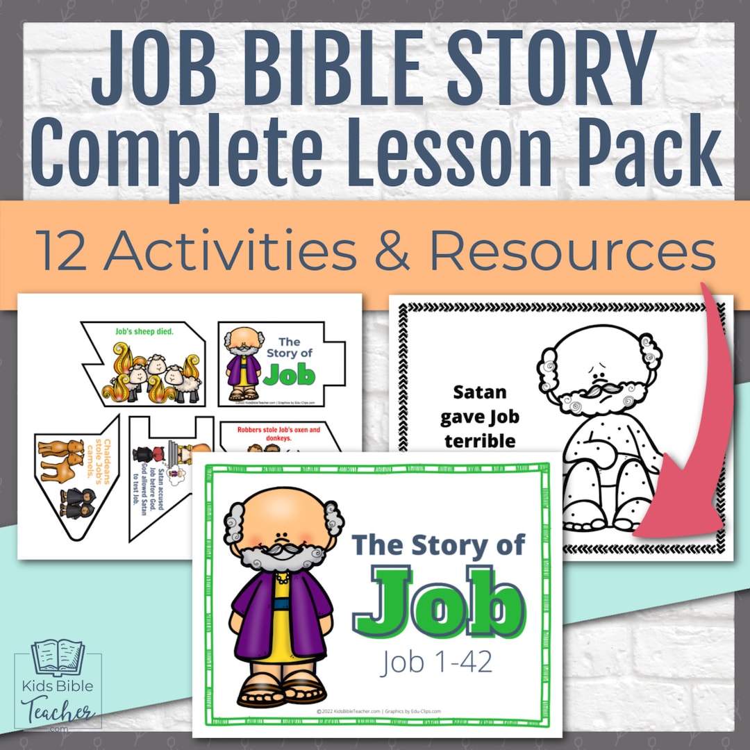 Story of Job Complete Lesson Pack, Homeschool Sunday School Teacher ...