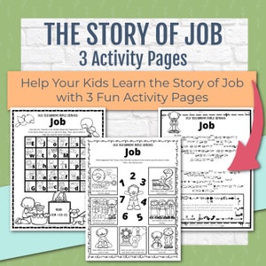 Job Activity Page, Story of Job Bible Lesson, Christian Homeschool ...