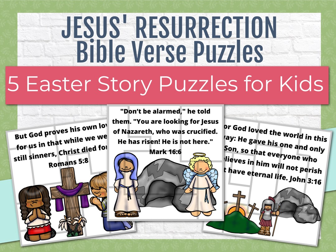 Easter Resurrection Puzzle, Bible Game for Kids Floor Puzzle, Sunday ...