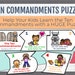 10 Commandments Bible Activity, Bible Puzzle, 10 Commandments Game for ...
