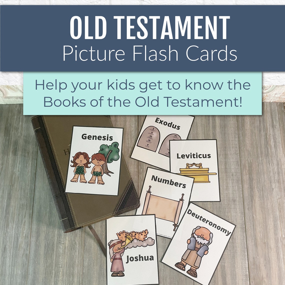 Old Testament Books of the Bible Kids Flash Cards Bible Verse - Etsy UK
