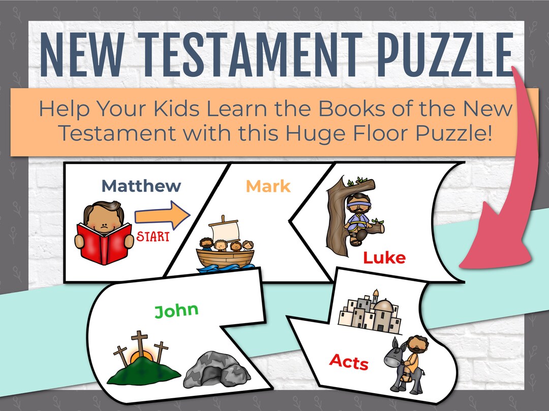 Books of the Bible Bible Puzzle New Testament Bible Game for - Etsy