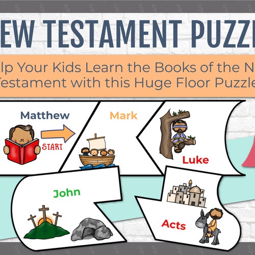 Books of the Bible Bible Puzzle New Testament Bible Game for - Etsy