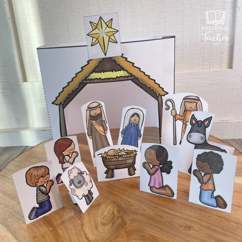 Story of Jesus Birth Sunday School Craft for Kids, Nativity Christmas ...