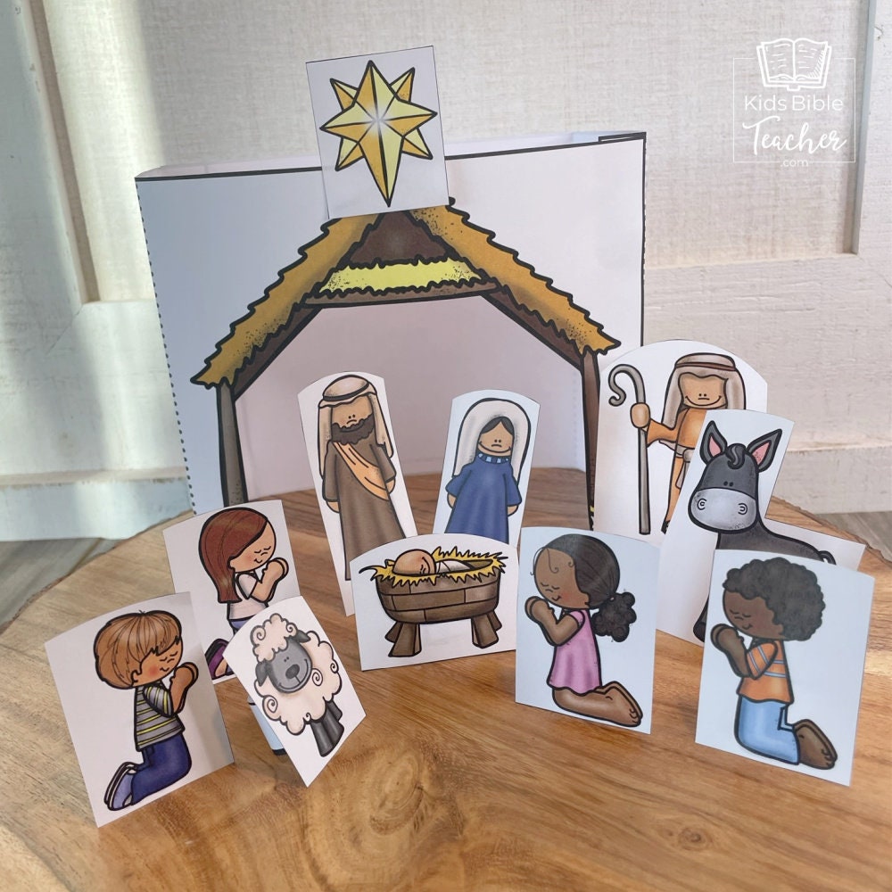 Story of Jesus Birth Sunday School Craft for Kids, Nativity Christmas ...
