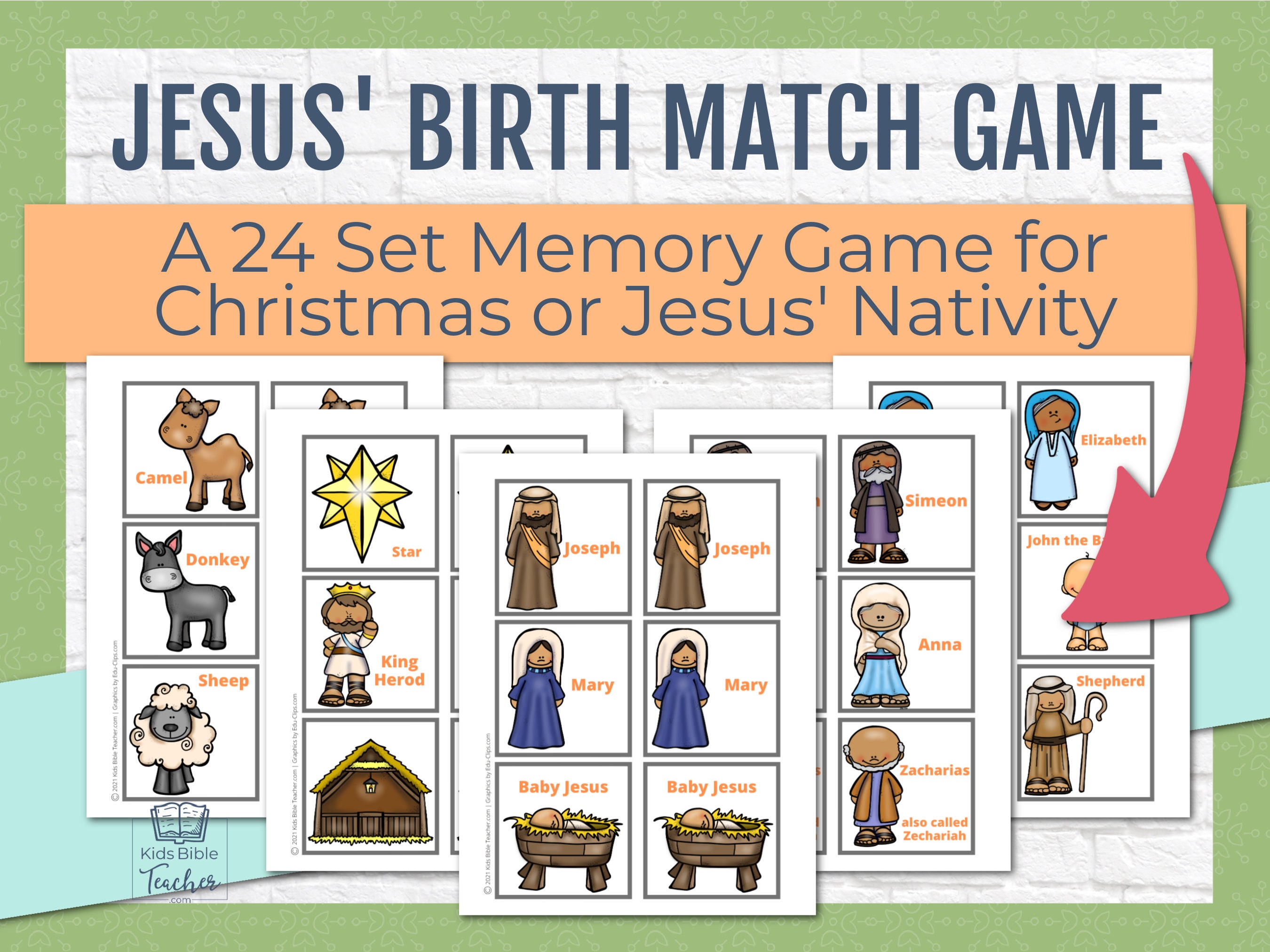 Jesus' Birth Bible Match Game Nativity Christmas Bible - Etsy