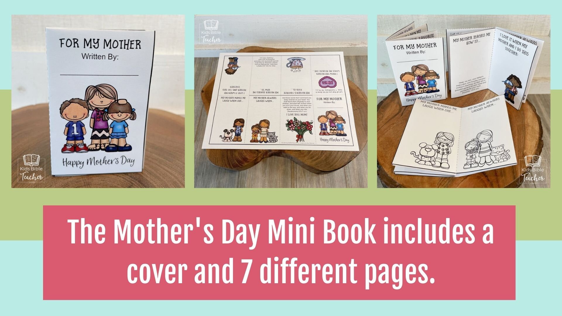 Mother's Day Mini Book Craft, Biblical Mother's Day Activity, Bible ...