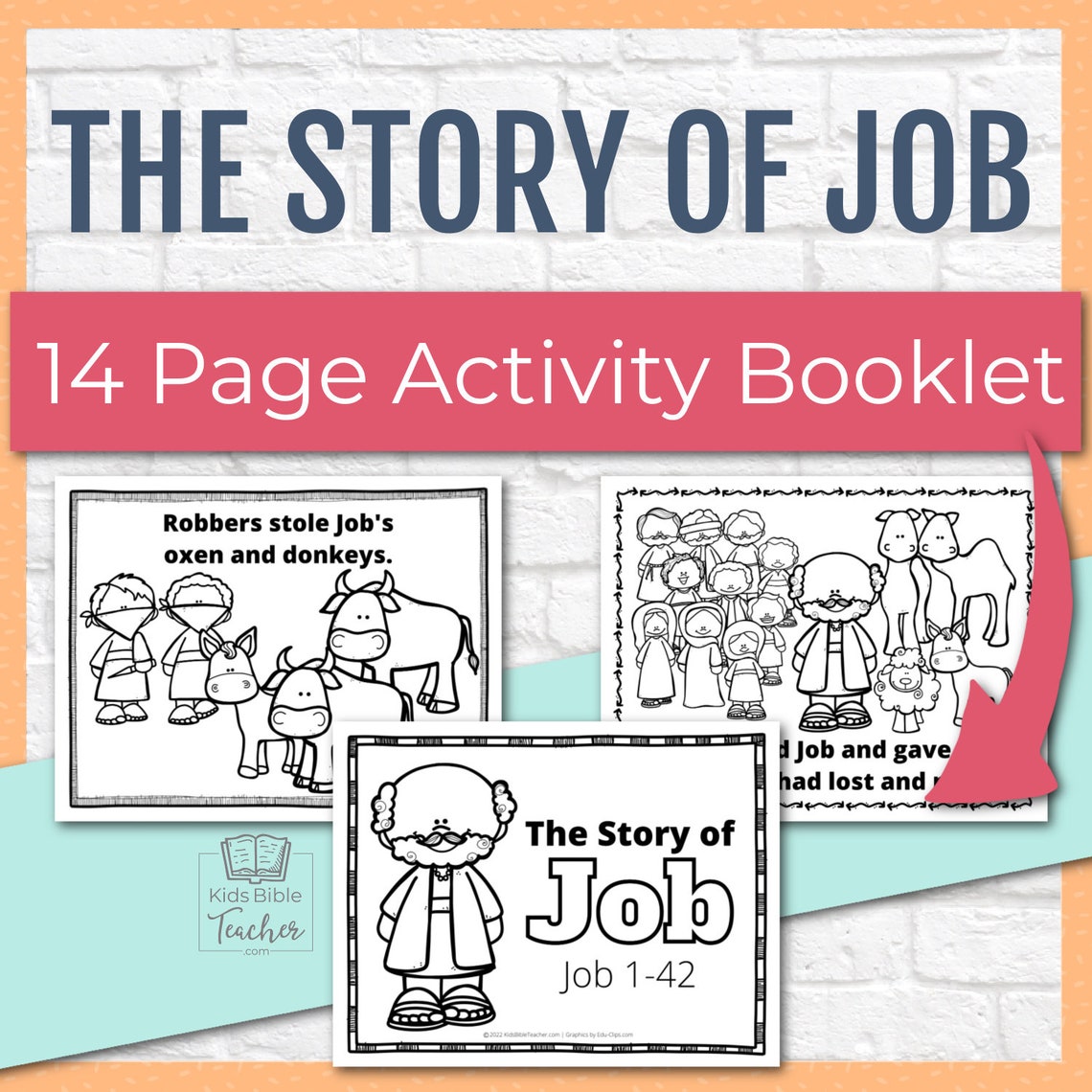 Story of Job Activity Pages Bible Preschool Sunday School Activity ...