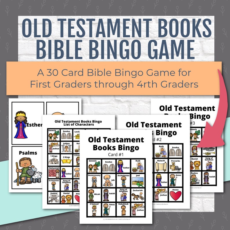 Old Testament Books of the Bible Games Bible Game for Kids - Etsy