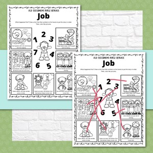 Job Activity Page, Story of Job Bible Lesson, Christian Homeschool ...