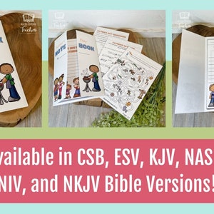 Father's Day Printable Activity Notebook for Kids, Sunday School Bible ...