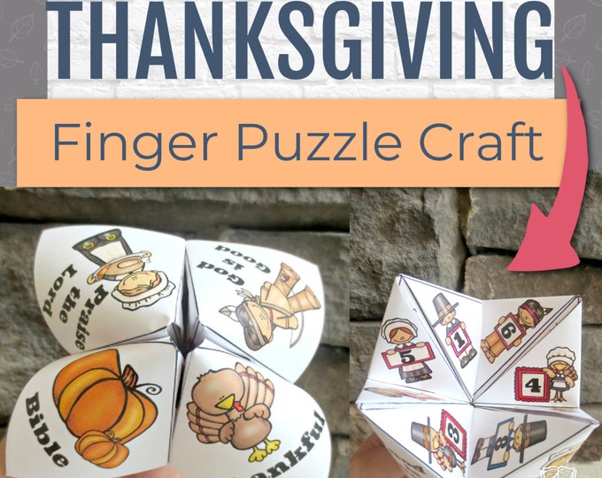 Thanksgiving Bible Cootie Catcher Craft Christian Kid Finger Puzzle ...