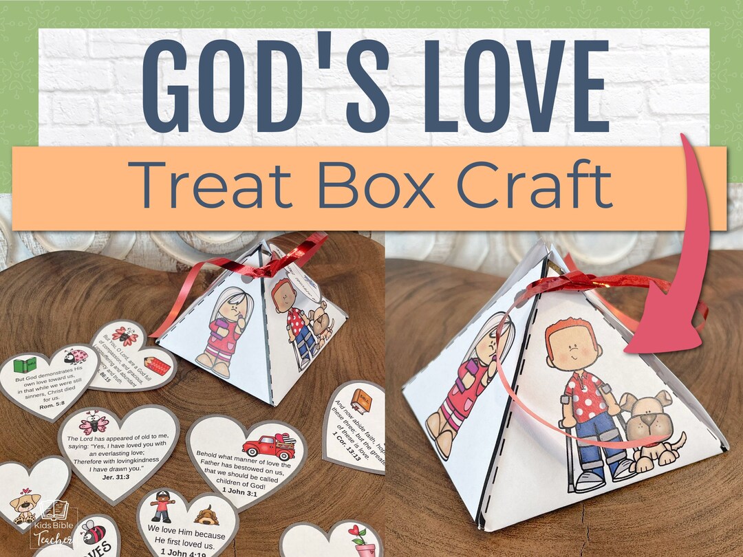 Valentine's Day Bible Treat Box Craft Sunday School - Etsy