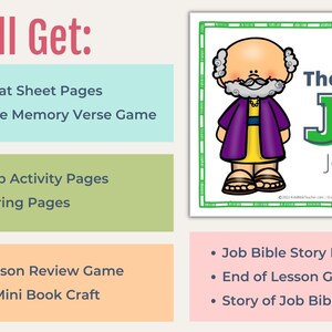 Story of Job Complete Lesson Pack, Homeschool Sunday School Teacher ...