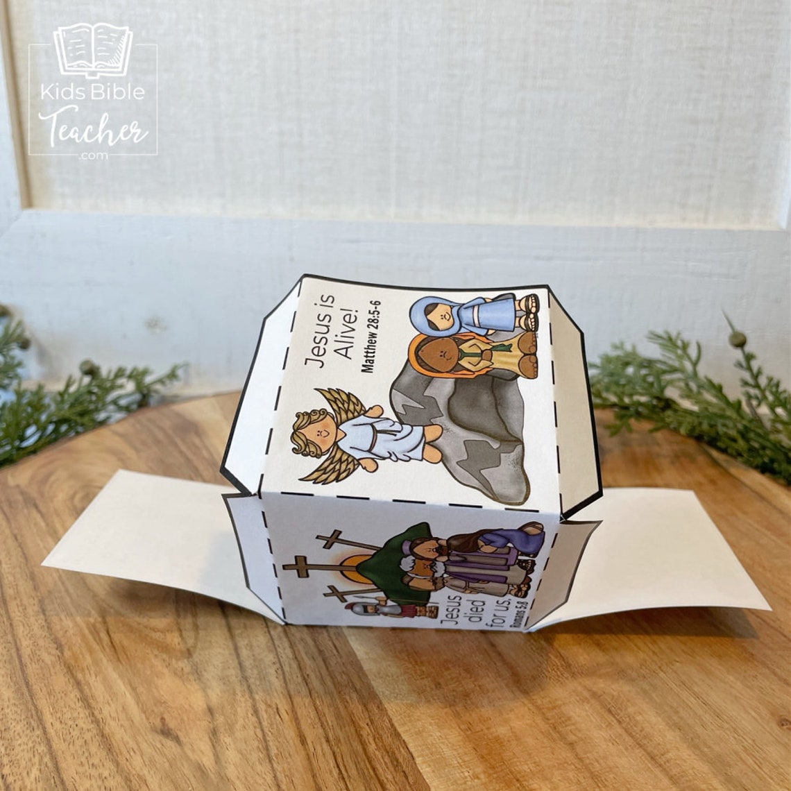 Easter Craft Bible Story Cube for Teaching Jesus Death and - Etsy