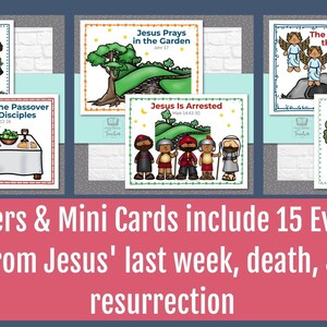 Jesus' Death and Resurrection Teaching Posters and Mini Cards for Kids ...