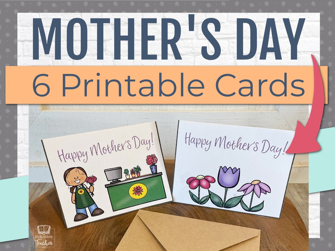 Mother's Day Cards for Kids, Printable Mother's Day Gift for Children ...