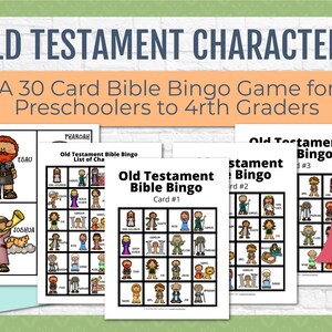 Old Testament Bible Games Bingo, Bible Study Games, Bible Trivia, Old ...