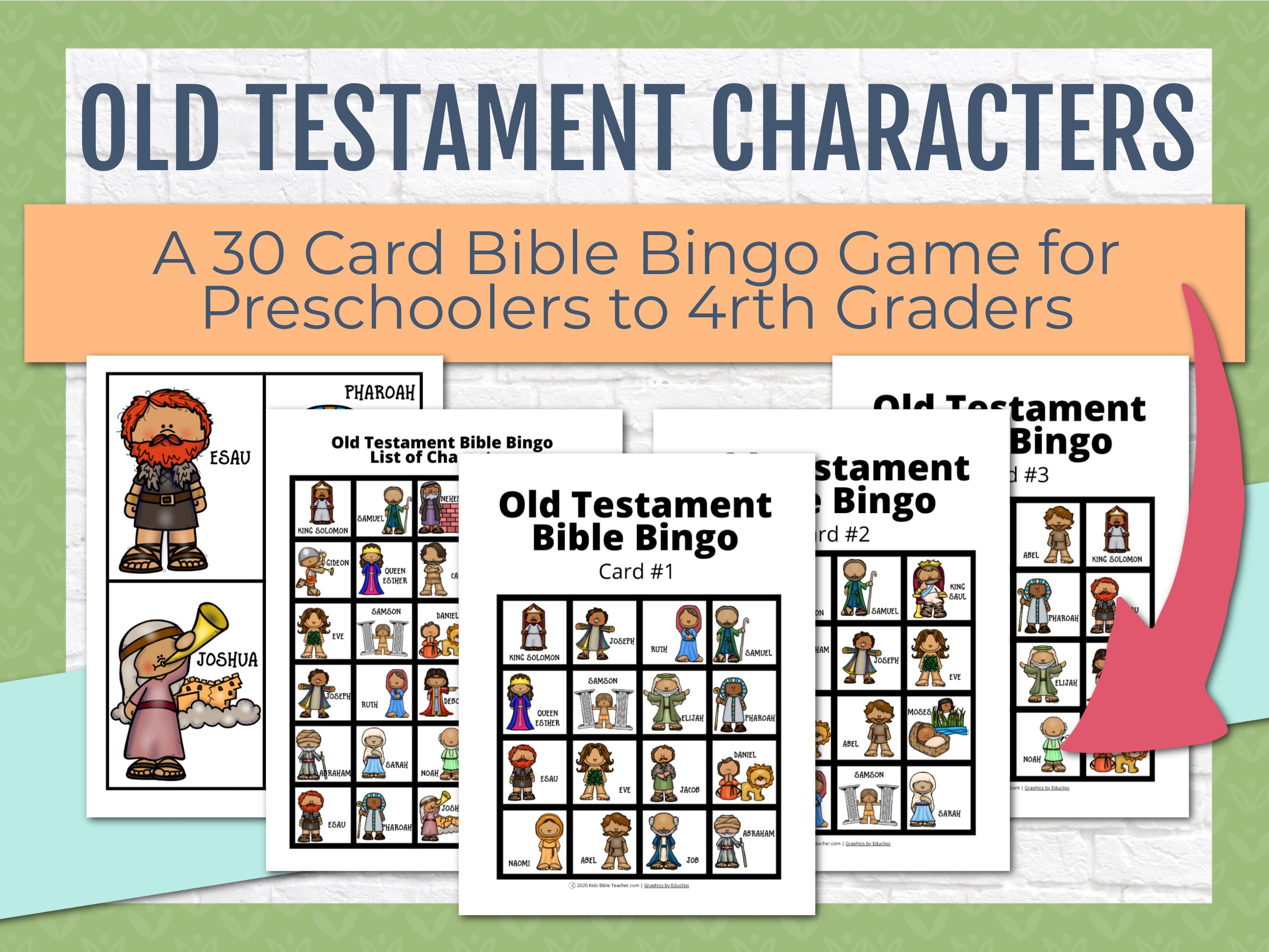 Old Testament Bible Games Bingo, Bible Study Games, Bible Trivia, Old ...