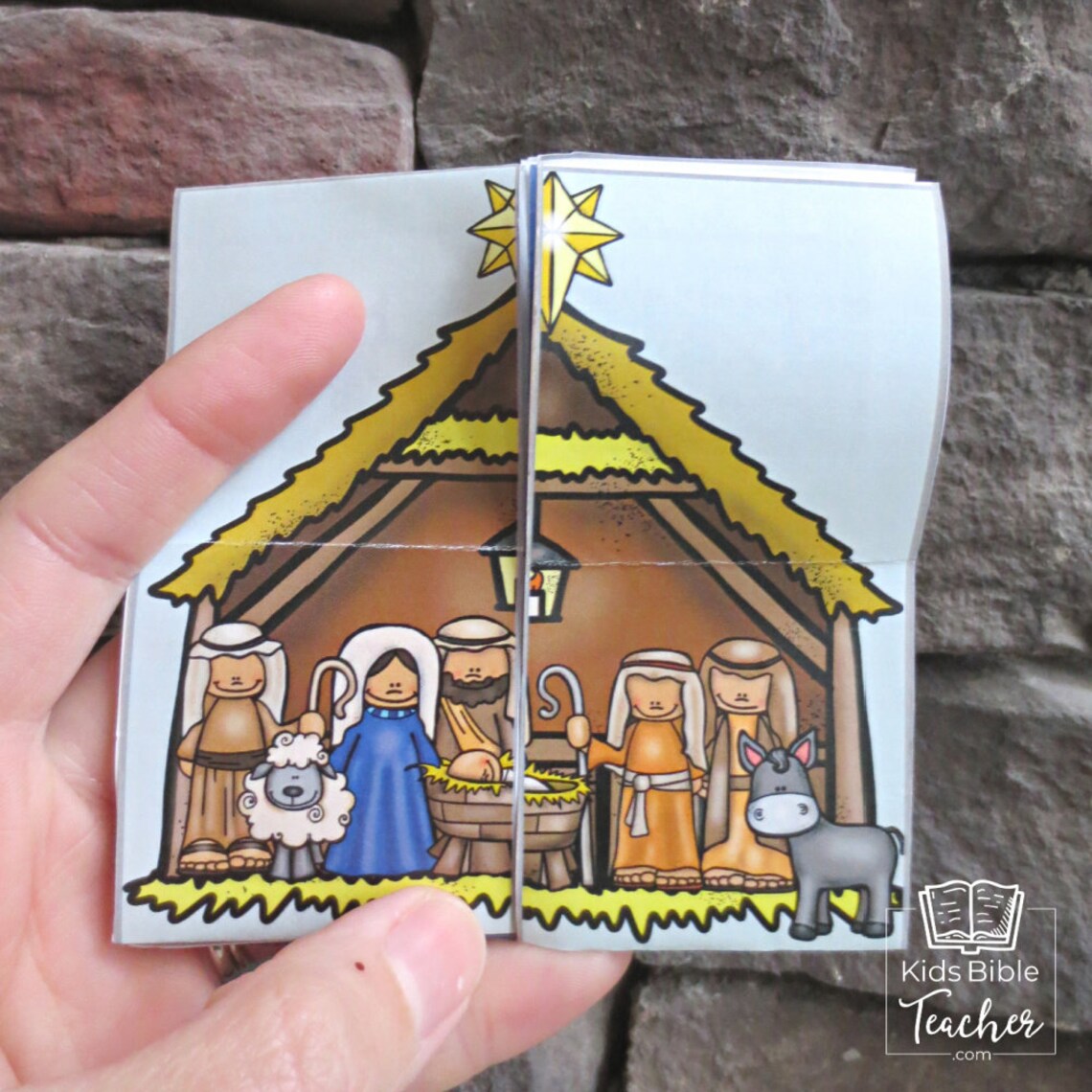 Story of Jesus Birth Bible Craft for Kids, Nativity Christmas Bible ...