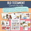 Old Testament Books of the Bible Kids Flash Cards, Bible Verse Learning ...