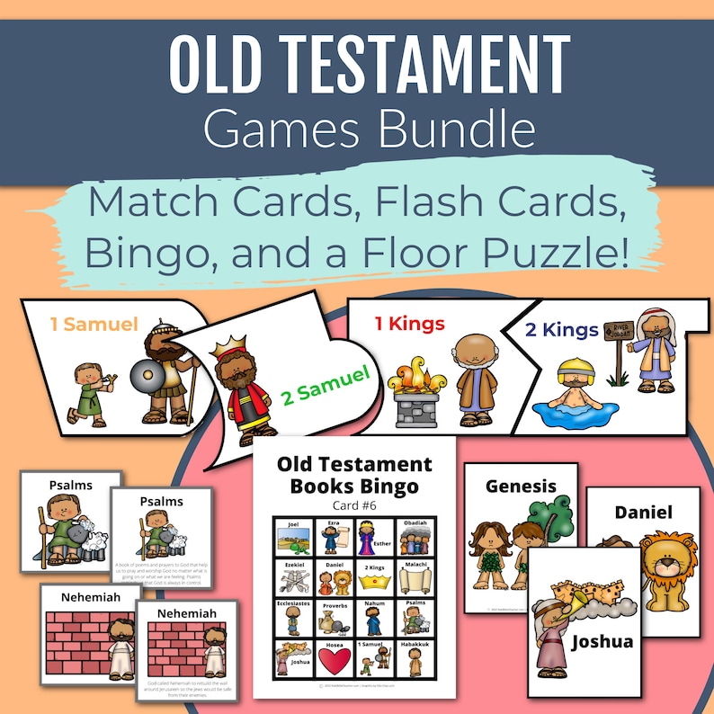 Old Testament Books of the Bible Games Bible Game for Kids - Etsy