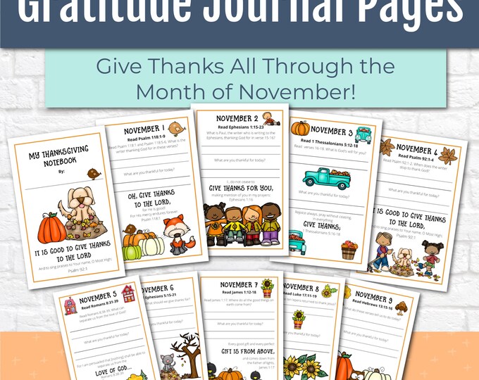 Thanksgiving Bible Printable for Kids - Christian Gratitude Lesson ...