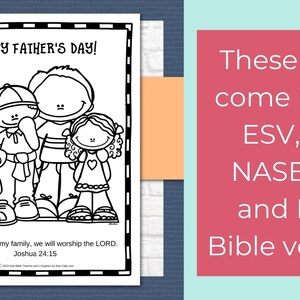 Father's Day Activity Pages, Church Father's Day Notebook, Bible Verses ...
