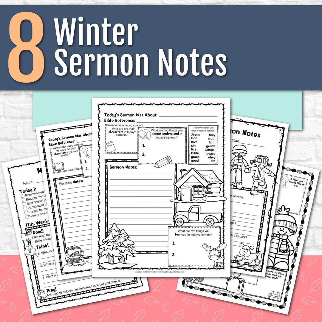 Winter Preschool Sermon Notes, Winter Bible Study Toddler, Kids Church ...