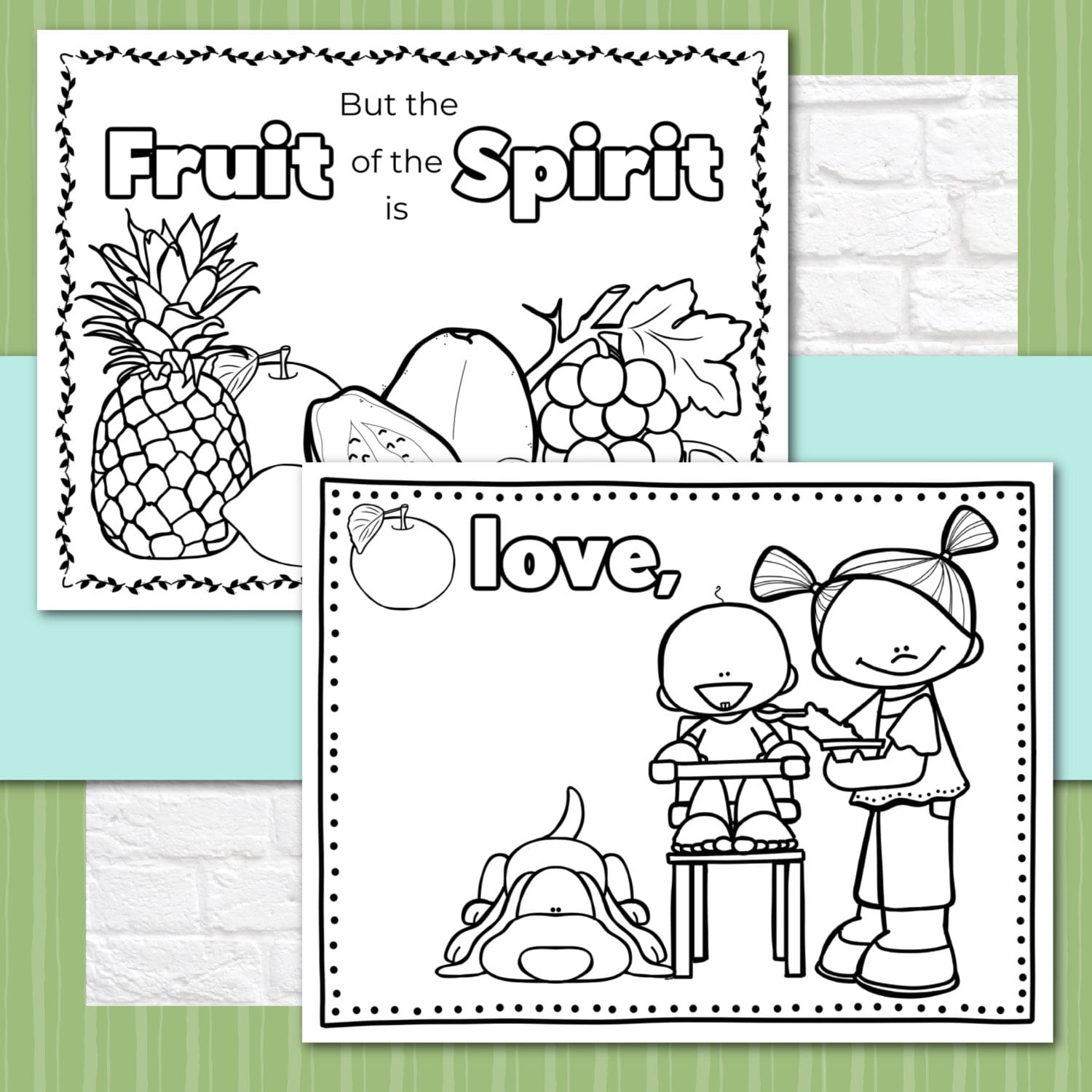 Fruit of the Spirit Activity Page Downloads for Kids Preschool Bible ...