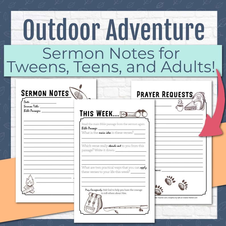 Sermon Notes for Boys, Worship Notes, Prayer Notes, Kid Bible Study ...