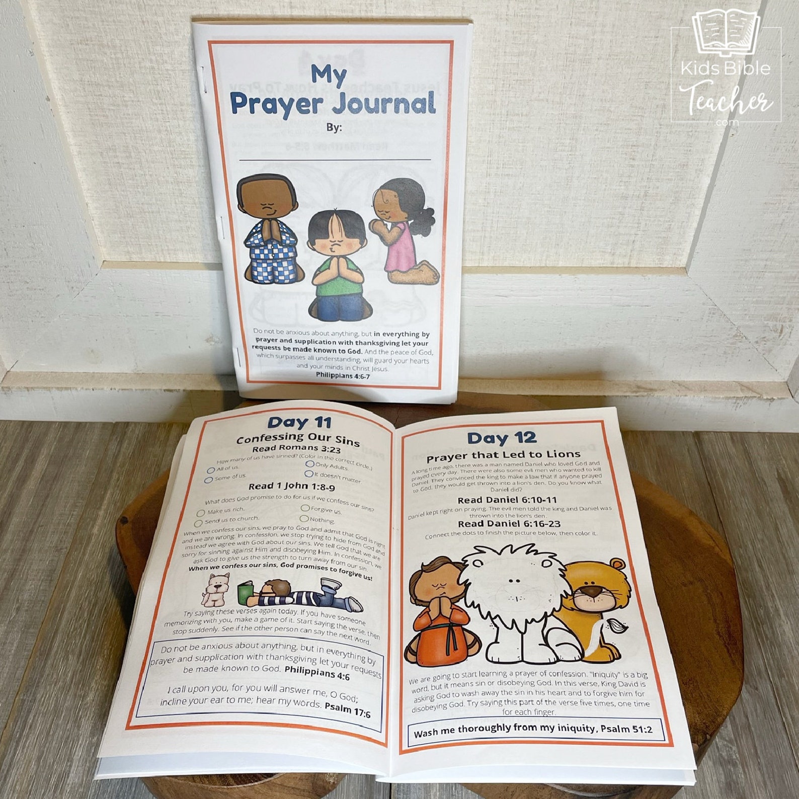 Prayer Journal Pages for Preschool Young Kids Sermon Notes Church ...