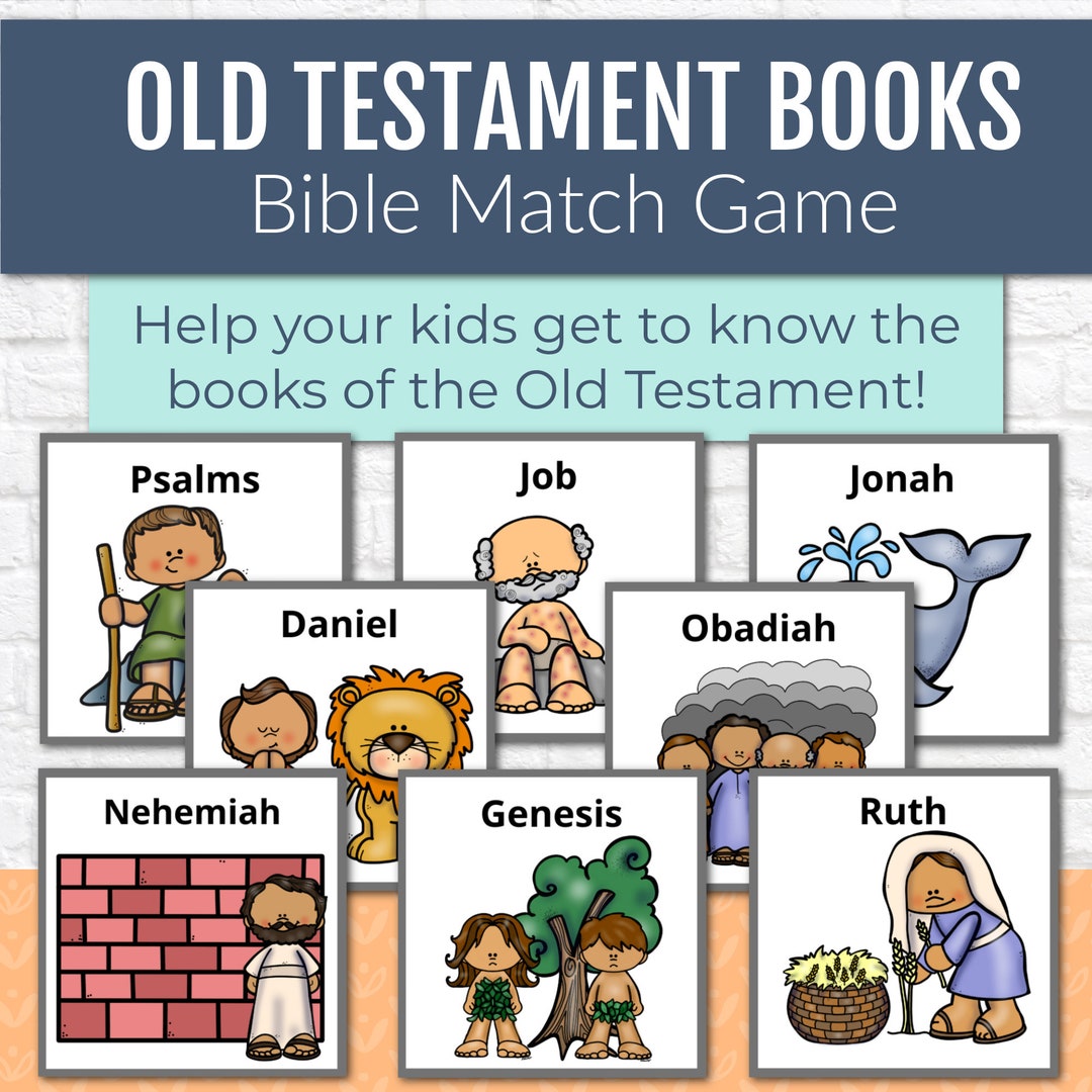 Old Testament Matching Game, Bible Elementary Sunday School Activity ...