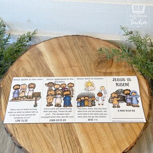Easter Story Mini Book Craft, Jesus is Risen Bible Craft for Kids ...