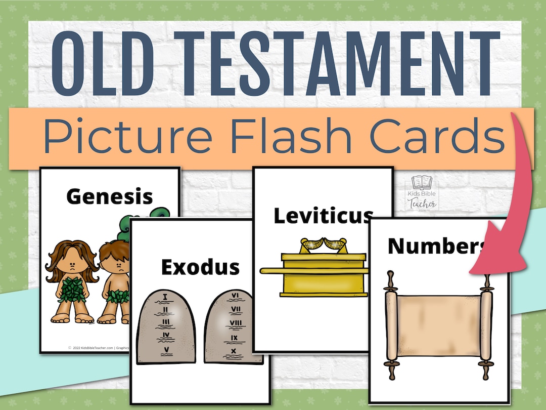 Old Testament Books of the Bible Kids Flash Cards Bible Verse - Etsy