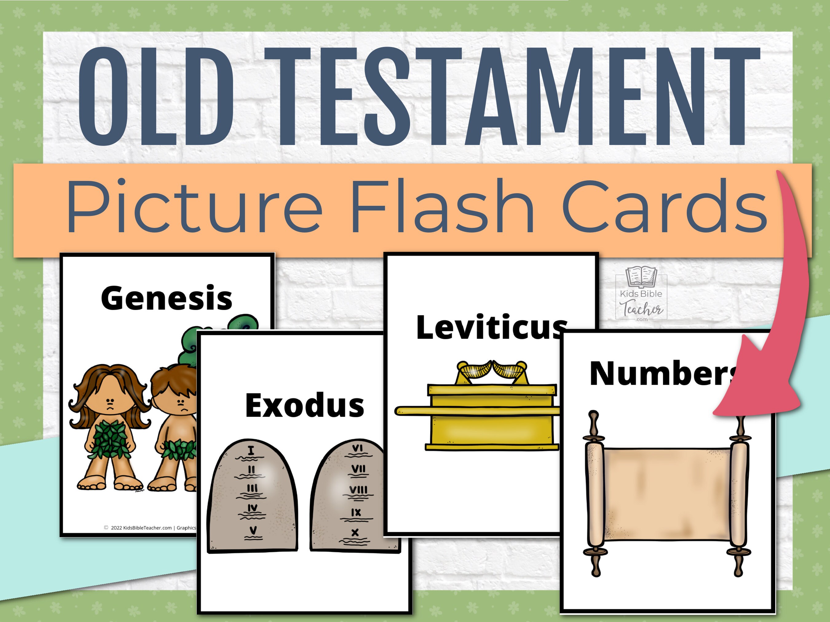 Old Testament Books of the Bible Kids Flash Cards Bible Verse - Etsy UK