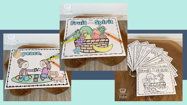 Fruit of the Spirit Activity Page Downloads for Kids Preschool Bible ...