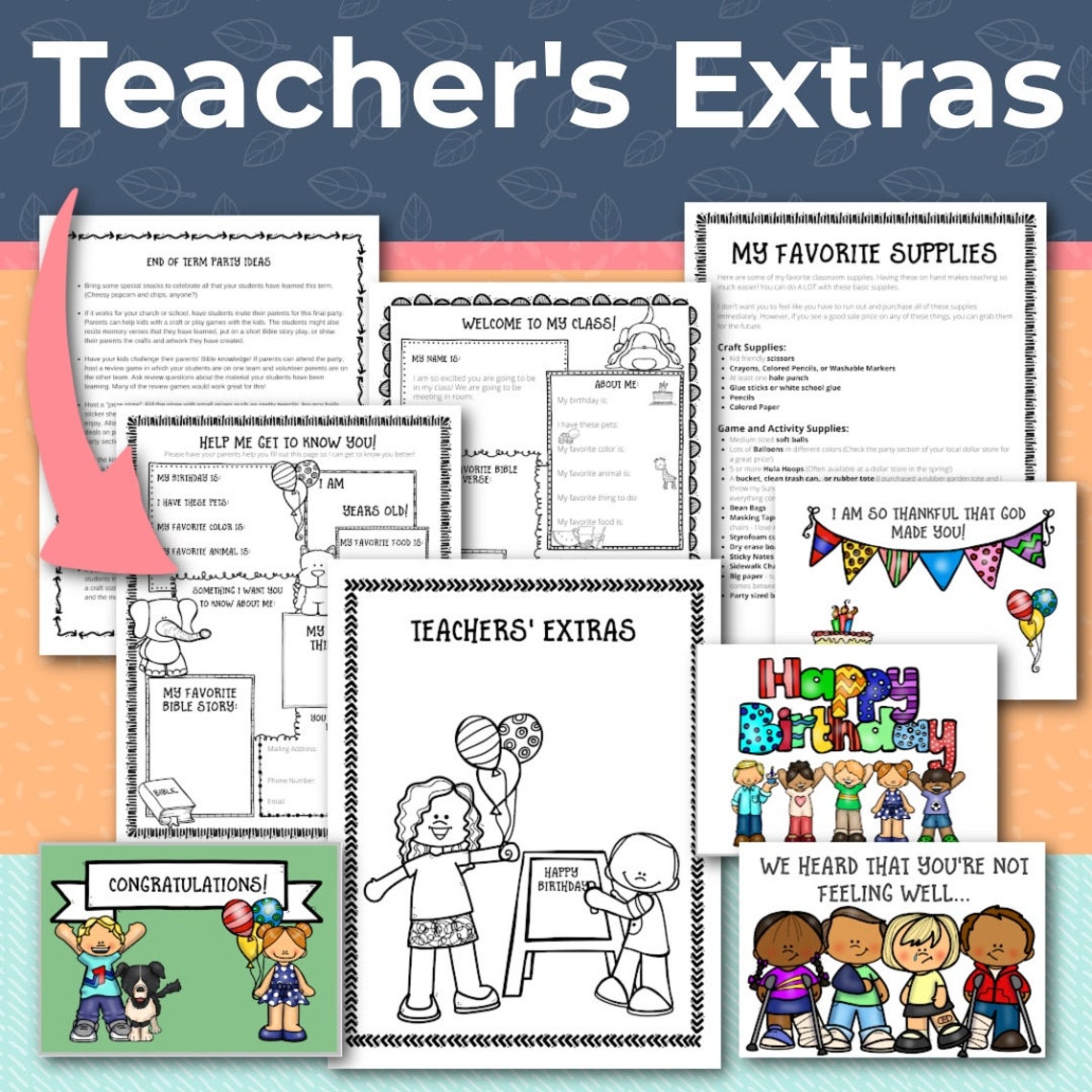 Bible Teacher's Printable Resource Bundle for 1st and 2nd Grade, First ...
