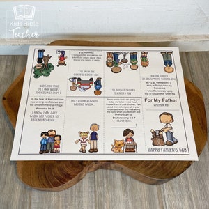 Father's Day Mini Book Craft Biblical Father's Day - Etsy